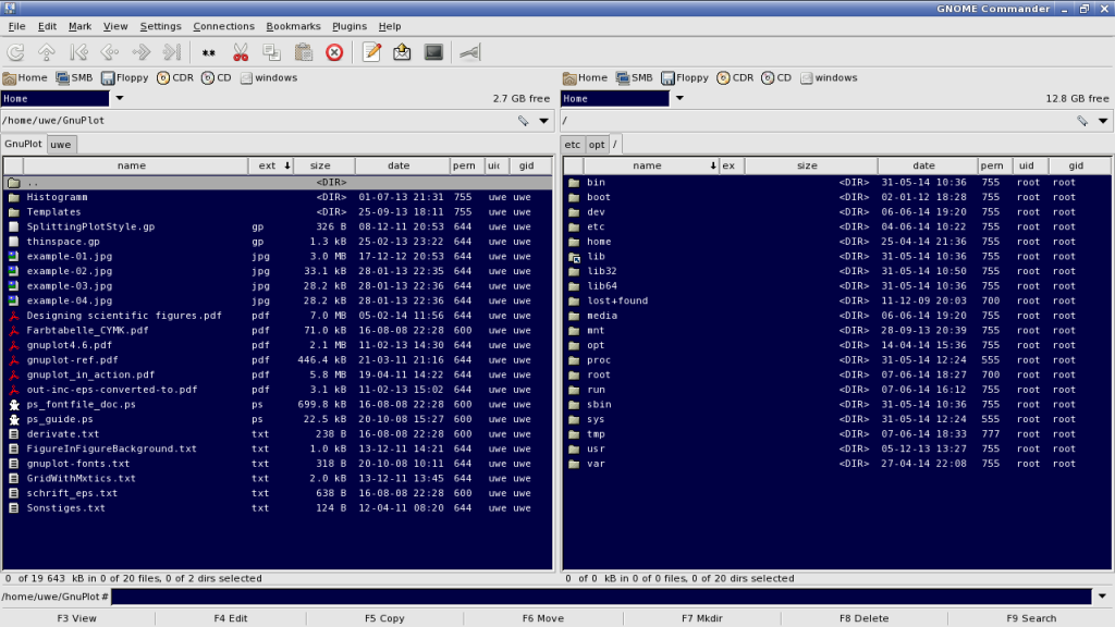 GNOME Commander: A nice software on Linux like Total Commander ...